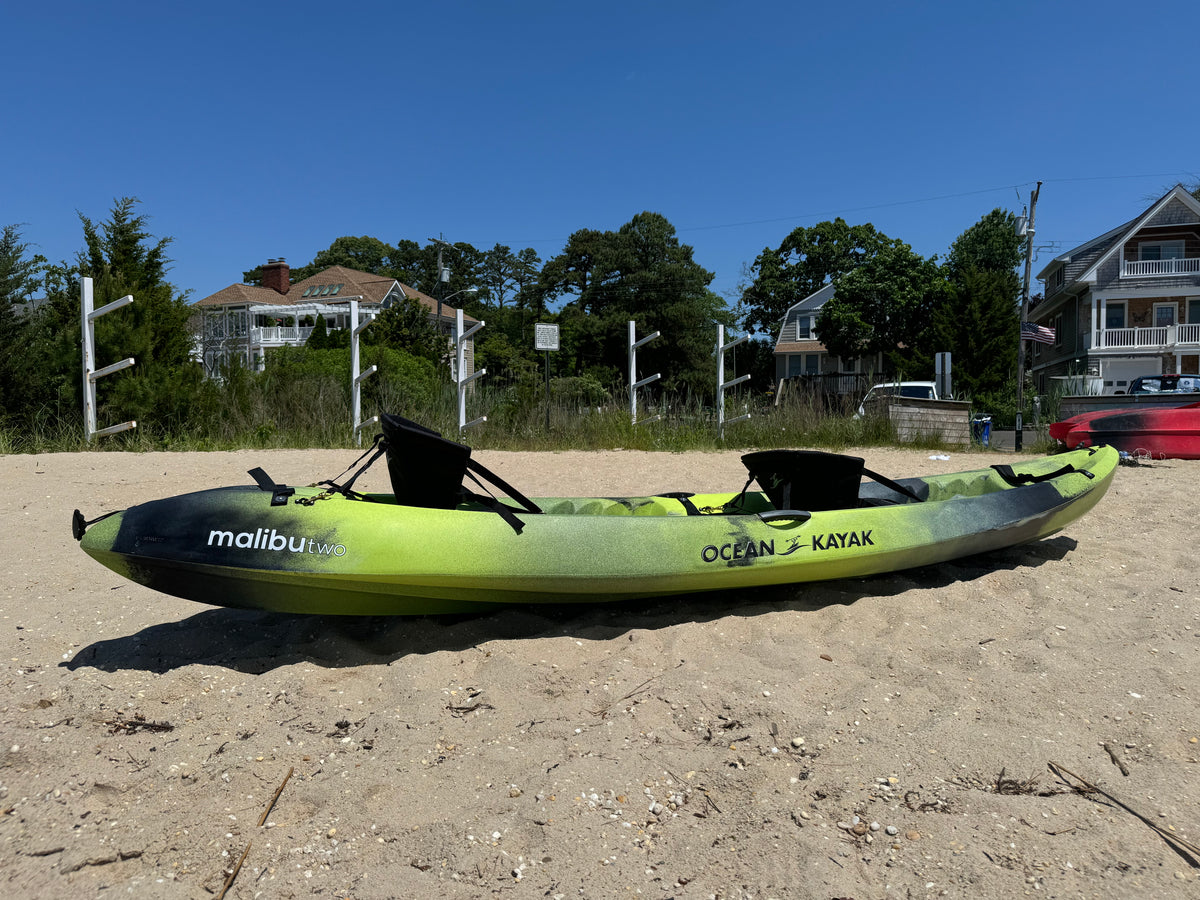 Ocean Kayak Malibu Two Lemon Camo Double Tandem 2 Person Sit on Top Ka ...
