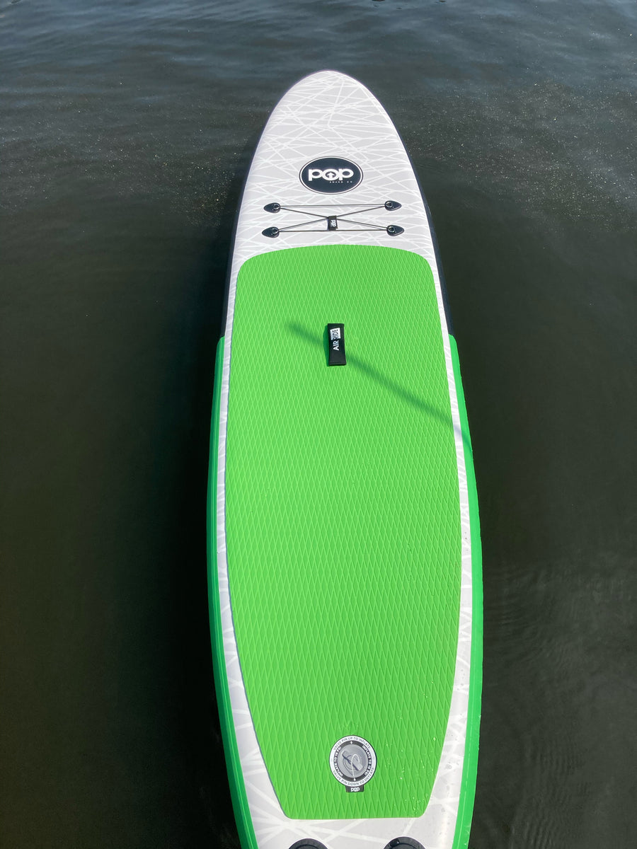 POP PADDLE CO, YACHT HOPPER - GREEN/BLACK AIR INFLATABLE SUP STAND UP ...